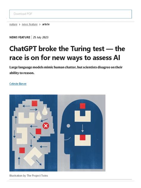 Chatgpt Broke The Turing Test Pdf Artificial Intelligence Intelligence Ai And Semantics