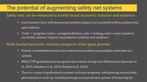 Promoting Economic Inclusion Through Adaptive Social Protection Systems Operational Lessons And