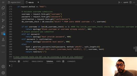 harvard cs50 week 9 flask web app development youtube