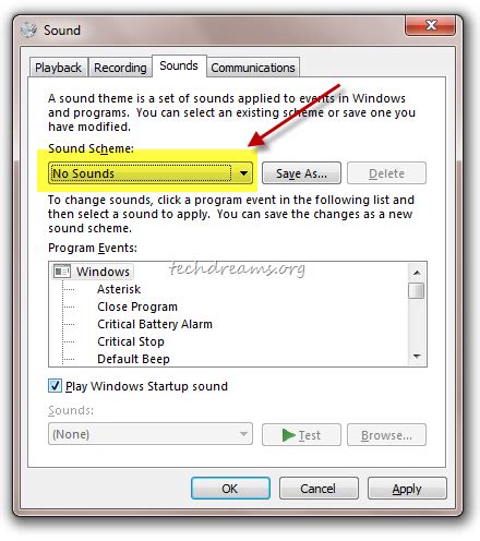 How To Disable Sound Themes In Windows