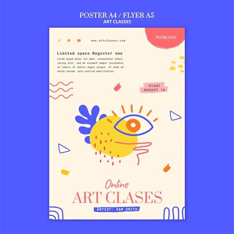 Art Classes Flyer Template Free Psd