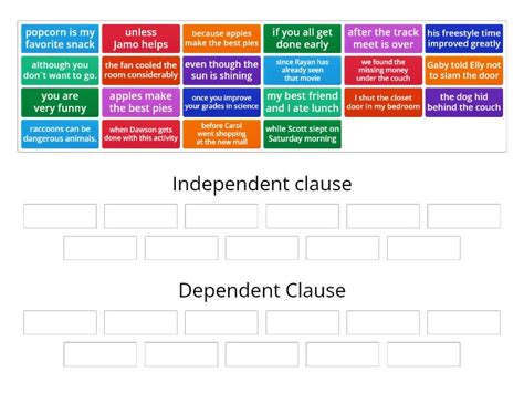 Scala Practice Independent And Dependent Clauses Ordenar Por Grupo