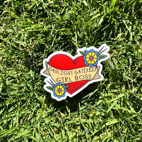 Gaslight Gatekeep Girlboss Sticker Etsy