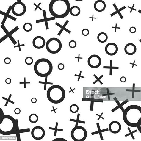 원활한 벡터 Xo 패턴 흰색 배경에 혼란 검은 십자가와 제로 요소 0에 대한 스톡 벡터 아트 및 기타 이미지 0 0명 가리기 Istock