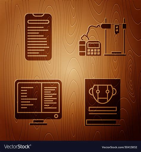 Set User Manual Computer Api Interface Computer Vector Image