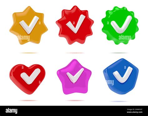 3d Check Mark Quality Accept Icon Checkmark Badge Shapes Success Or