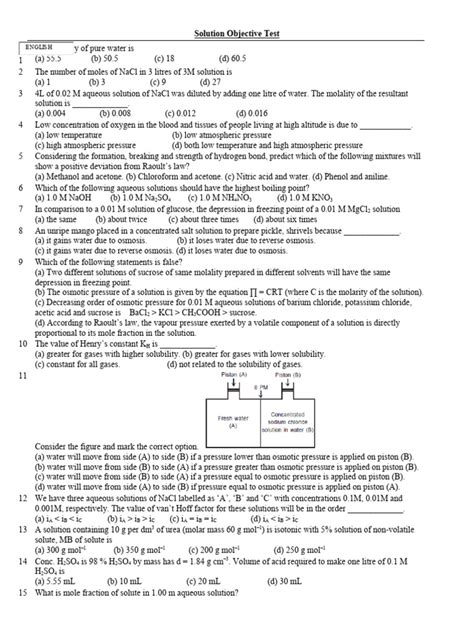 Solution Objectives Test Pdf