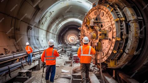 Premium Ai Image Architect And Engineer Wearing Safety Underground