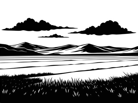 Rolling Plains Grassland Silhouette Design 47491385 Vector Art At Vecteezy