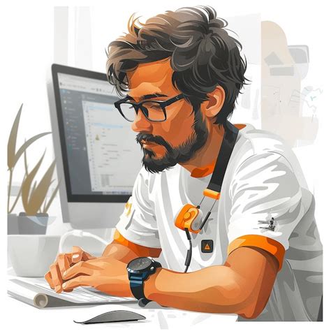tech support agent software engineer in a modern design premium ai