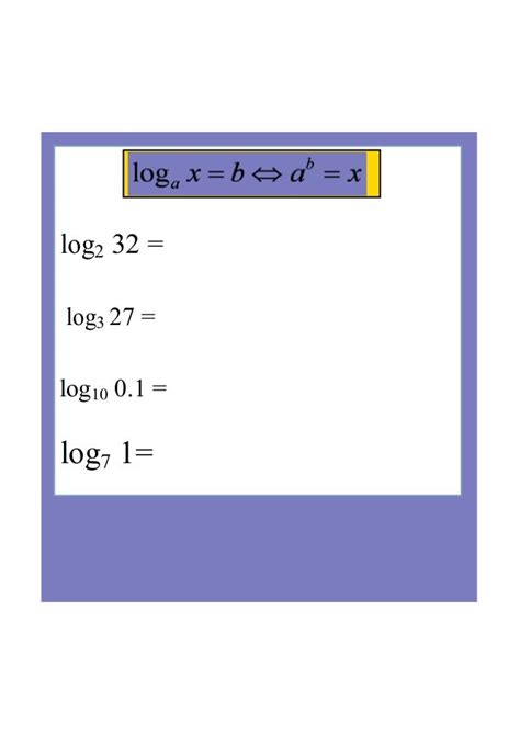 3 Logarithm Definition