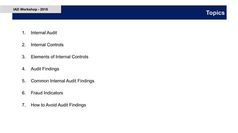 Common Internal Audit Findings And How To Avoid Them Pptx