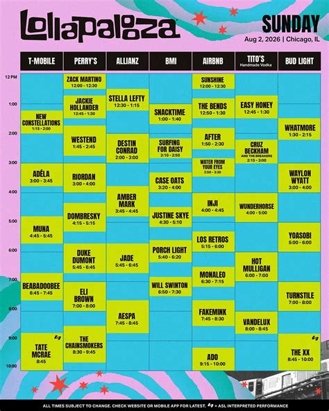 Lollapalooza Chicago 2026 Kpop Artists Lineup
