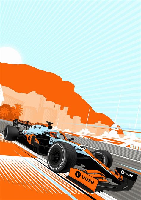 F1 mclaren limited edition gulf monaco formula 1 poster print – Artofit