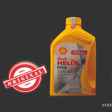 Jual Oli Shell Helix Hx6 102 40 1liter 100 Original Oli Mobil Shell