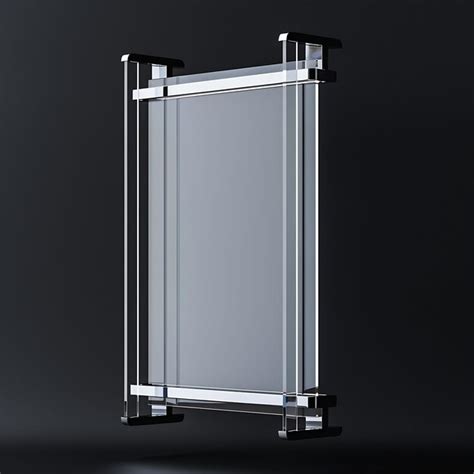 Premium Photo A Glass Display Case With A Silver Frame That Says Quot