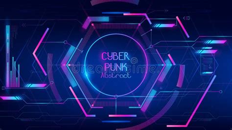 Abstract Of Hi Tech Hub In Cyber Punk Conception Stock Vector