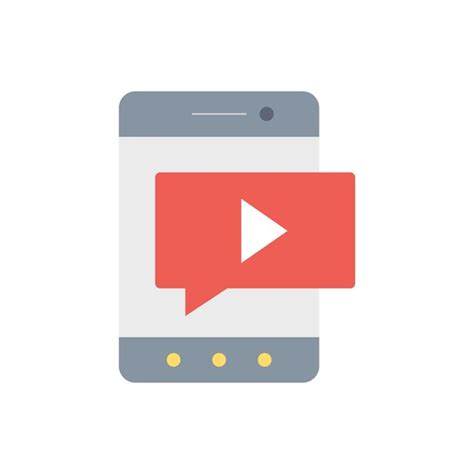 uma ilustração de tela plana de um aplicativo do youtube em um fundo
