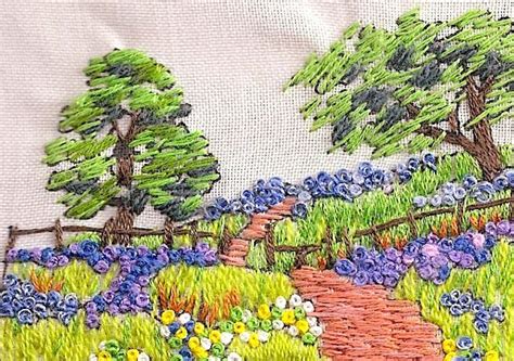 Hillside Path Embroidery Kit
