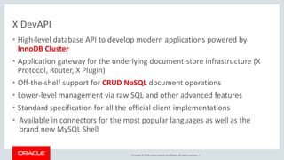 MySQL Connector Node Js And The X DevAPI PPT