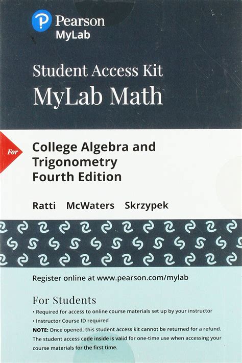 College Algebra And Trigonometry MyLab Math With Pearson EText