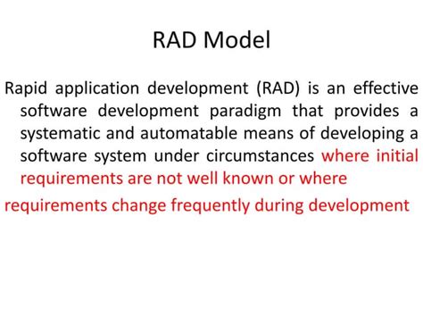 Rapid Application Developmentrad Model Pptx Operating Systems Computer Software And