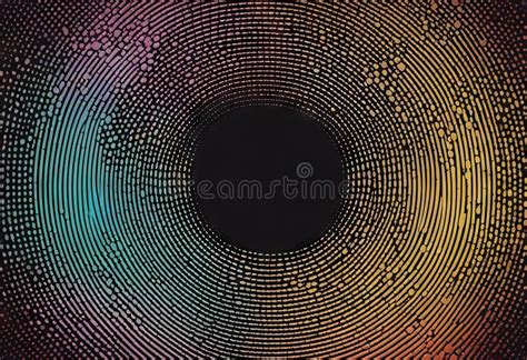 Circle Halftone Abstract Dotted Circles Round Halftones Geometric Dots