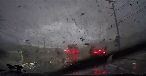 Terrifying Dashcam Footage Shows Driver Caught Up In 150mph Tornado In