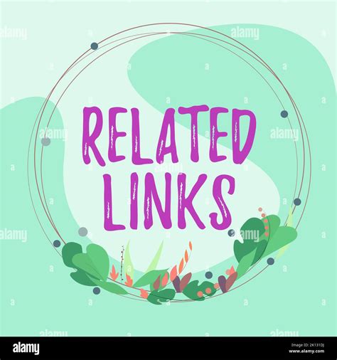 Text Caption Presenting Related Links Word Written On Website Inside A