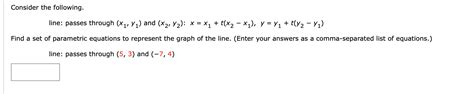 Solved Consider The Following Line Passes Through X1 Y1
