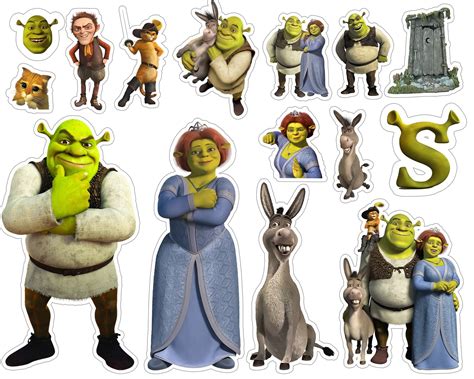 Instant Download Shrek Cake Topper Shrek Party Supplies Shrek Clipart