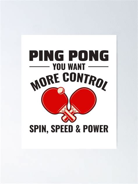 Ping Pong Master Table Tennis Coach Paddle Player Poster For Sale By