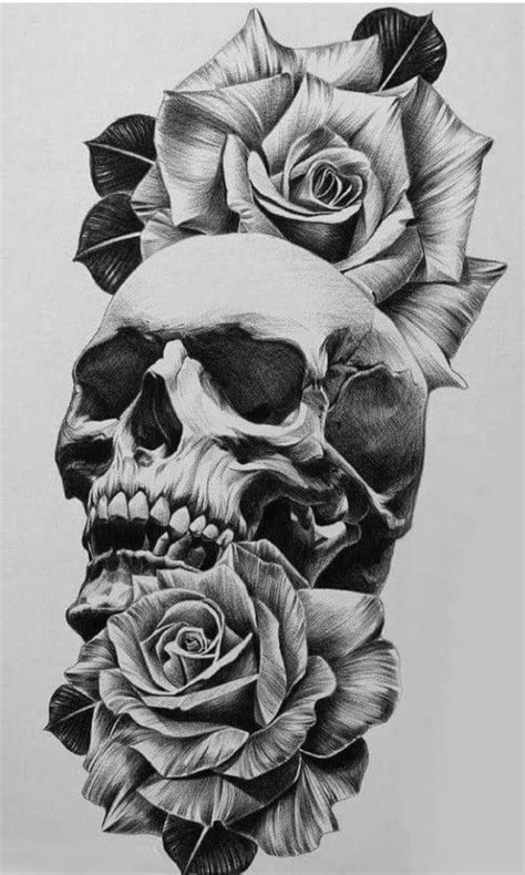 Pin By Sey Fox On Skull In 2023 Skull Sleeve Tattoos Skull Rose