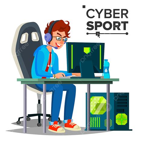 Cyber Sport Vector Png Images Cyber Sport Player Vector Participant Of