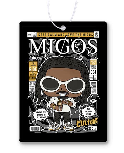 Migos Takeoff Comic Air Freshener Fresh A Rama