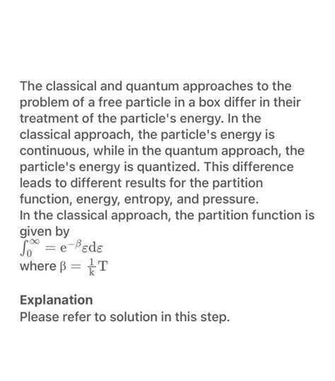 Solved The Classical And Quantum Approaches To The Problem