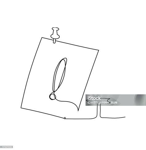 白い背景にペーパークリップと方向を線画とする抽象的な紙 アイコンのベクターアート素材や画像を多数ご用意 アイコン アイデア