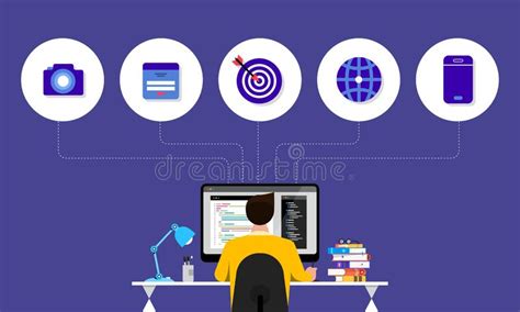 netz designe und programmierer vektor abbildung illustration von