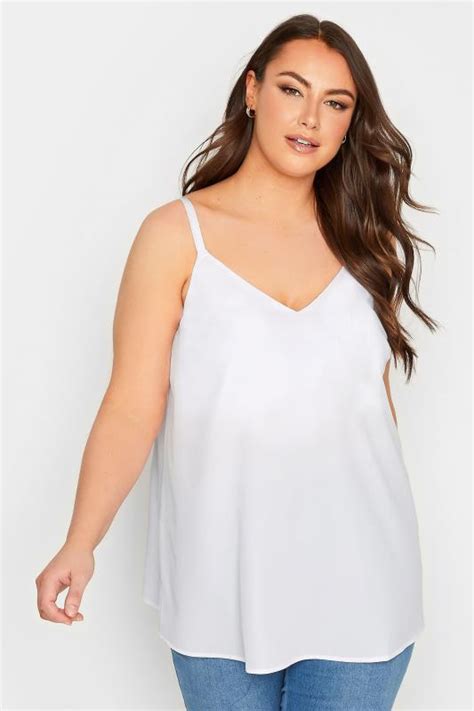 Yours Curve Plus Size White Cami Vest Top Yours Clothing