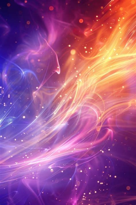 Colorful Abstract Light Patterns Swirling In A Cosmic Vertical Background Generative Ai Stock