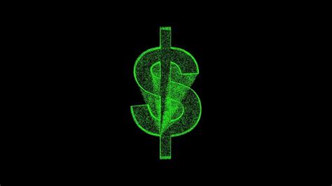 Premium Photo Dollar Symbol D On Black Background Hologram In Motion Object Dissolved Green
