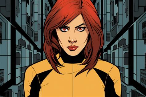 Premium Ai Image Vector Illustration Of A Girl In A Yellow Jacket On