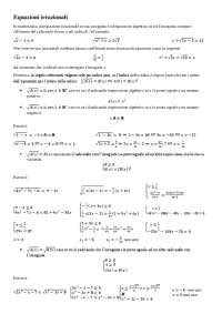 Equazioni E Deisequazioni Irrazionali Appunti Di Matematica Docsity
