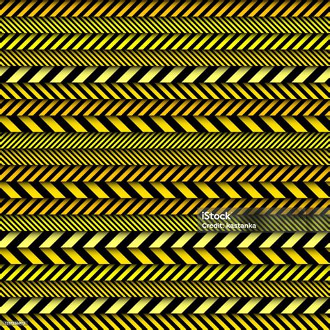 Vector Pattern Police Line Seamless Image Vector Image Stock
