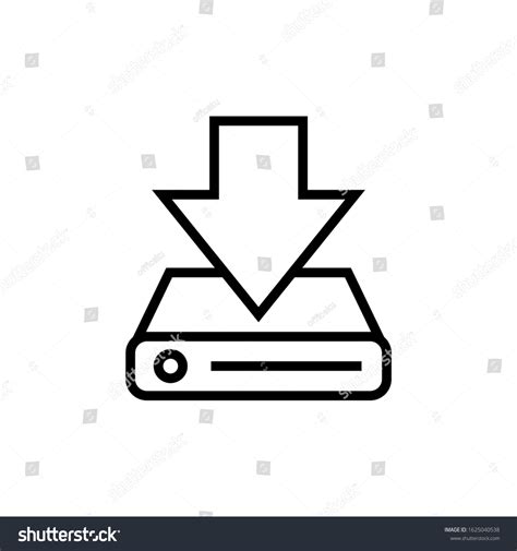Save File Vector Icon Outline Linear Stock Vector Royalty Free