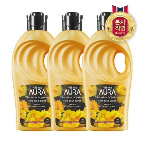 [lg생활건강] 샤프란 아우라 프리미엄 페어프리지아 1l X 3개 홈플러스 택배배송