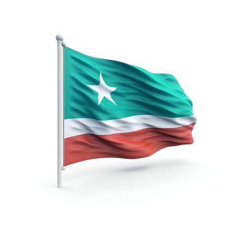 Premium Ai Image Somalia Flag On White Isolated Background 3d