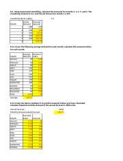 Assignment Xlsx Using Exponential Smoothing Calculate The