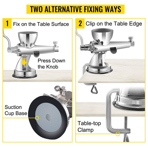 Vevor Wheatgrass Manual Hand Operated Juicer Stainless Fruit Vegetable