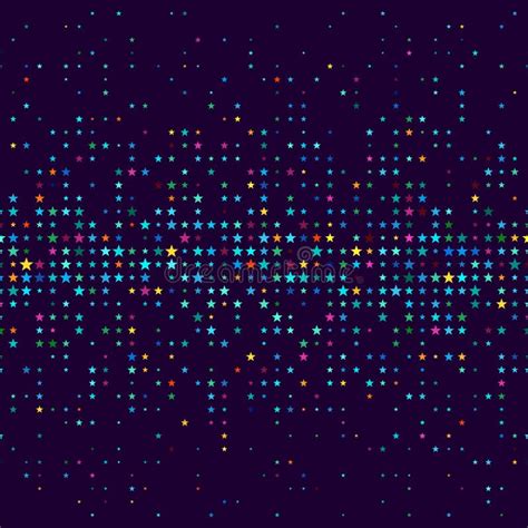 Fondo Oscuro Abstracto Con Estrellas Azules Y Naranjas Vector